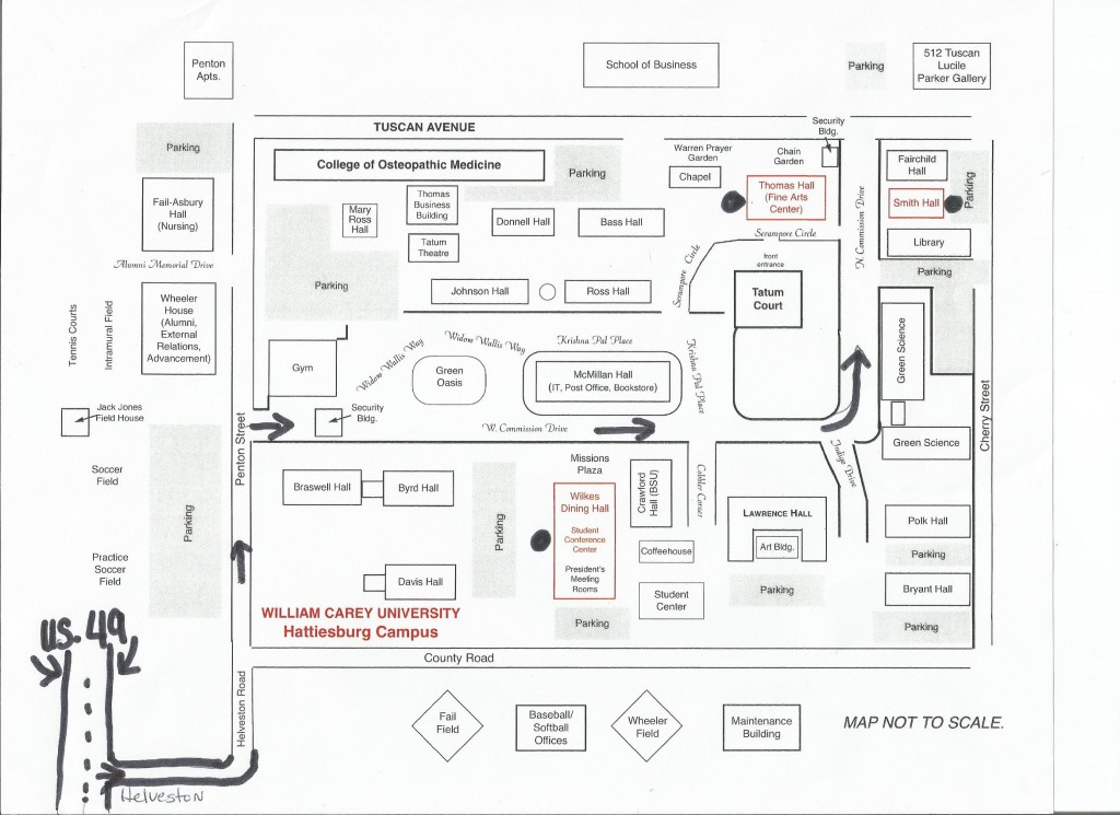 CAMPUS MAP FROM Hwy 490024 - Southern Strings Dulcimers